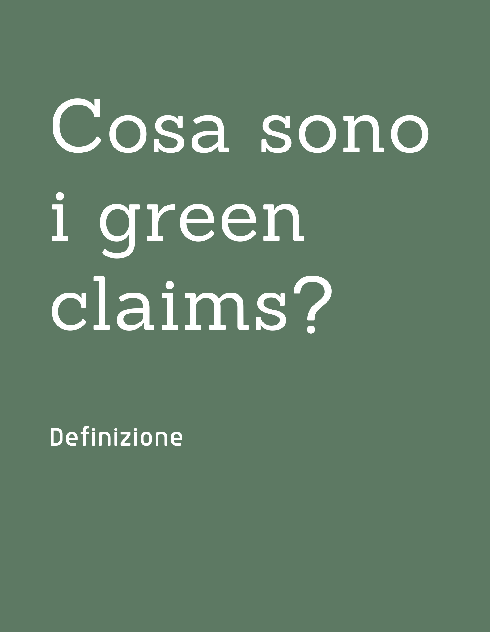 Definizione green claims - regole e decisioni IAP